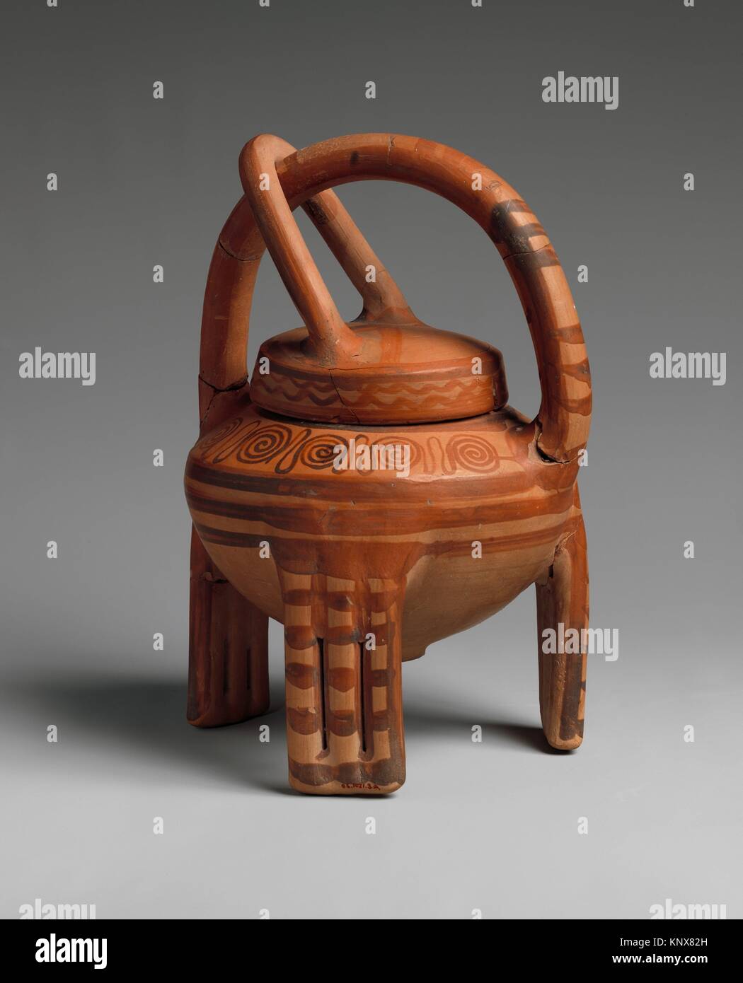 Terracotta basket vase. Period: Late Helladic IIIA; Date: ca. 1400-1300 ...