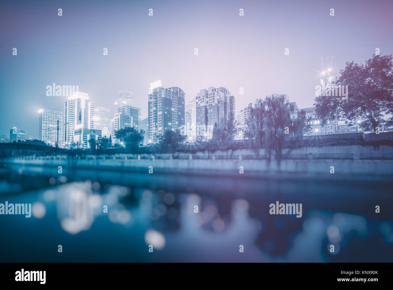 Downtown City skyline along the River in Beijing,China Stock Photo - Alamy