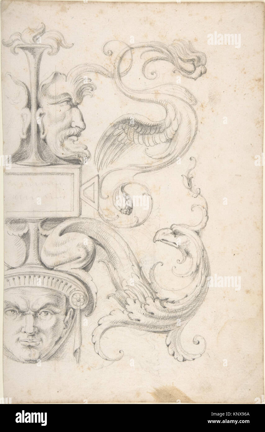 Drawing of a Grotesque after a 16th-century Decorative Relief. MET ...