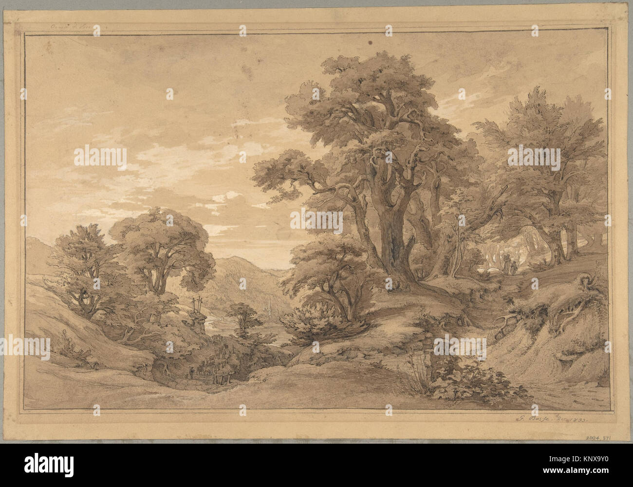 Hilly Landscape with Trees and a Road on the Right MET DP804306 366201 ...