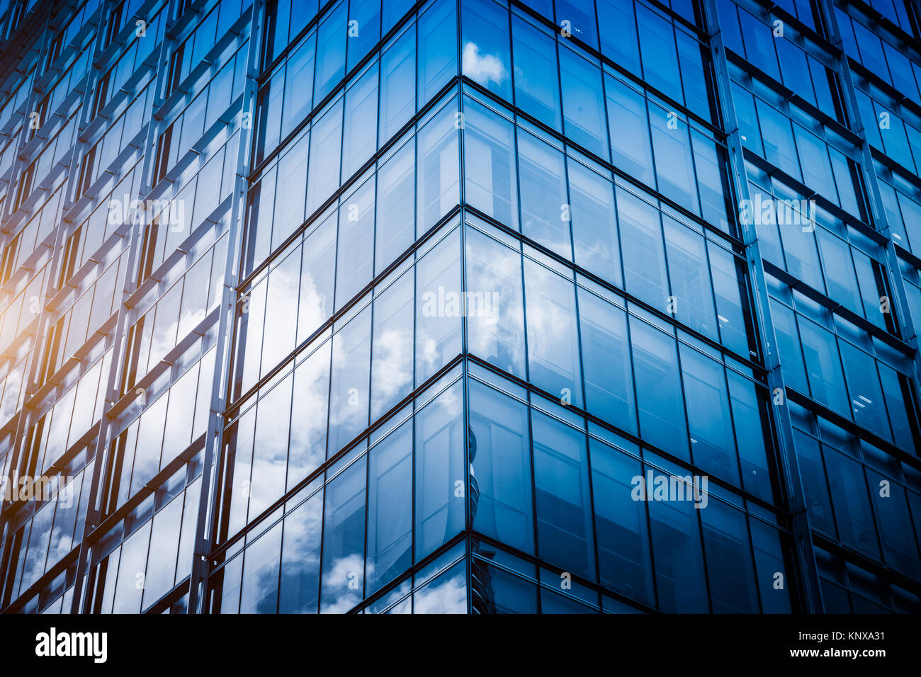 detail of glass architectures in blue tone Stock Photo - Alamy