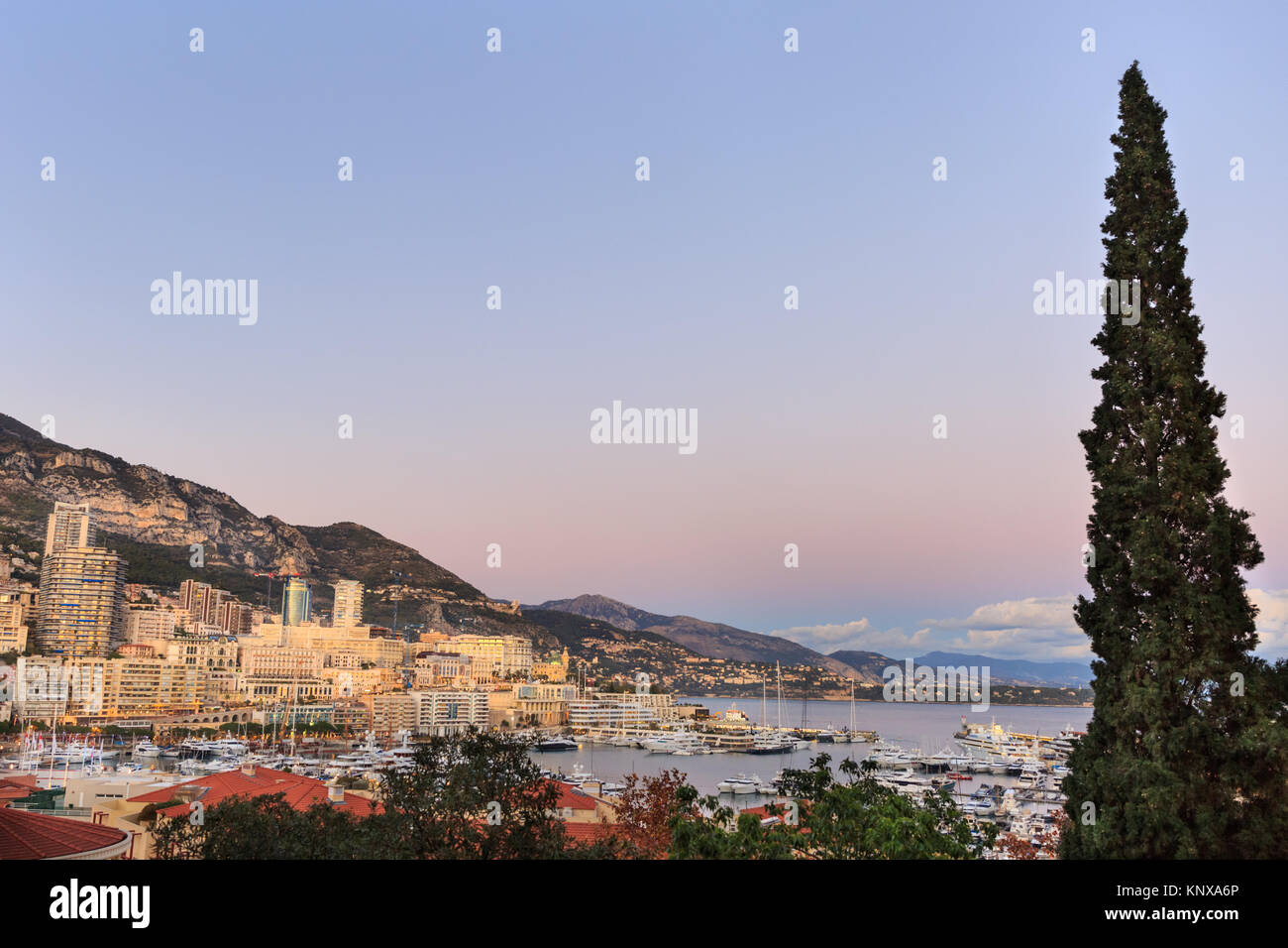 Sunset in Monte Carlo, Monaco, Mediterranean Stock Photo - Alamy