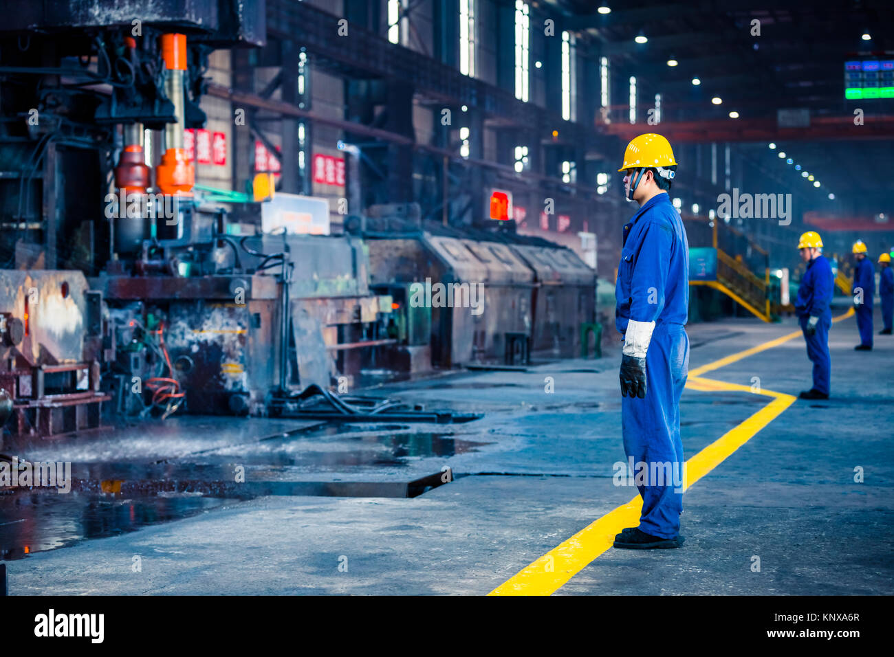 interior view of a steel factory,steel industry in city of China Stock ...