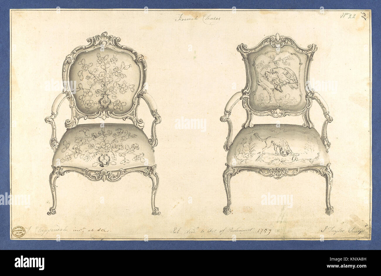 Chippendale drawings for chairs hi-res stock photography and images - Alamy