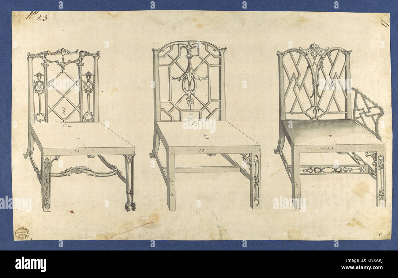 Chippendale drawings for chairs hi-res stock photography and images - Alamy