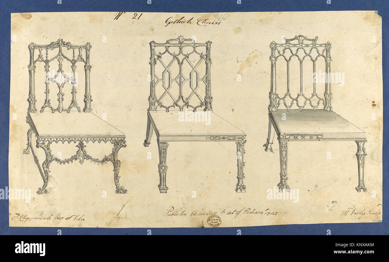 Chippendale drawings for chairs hi-res stock photography and images - Alamy