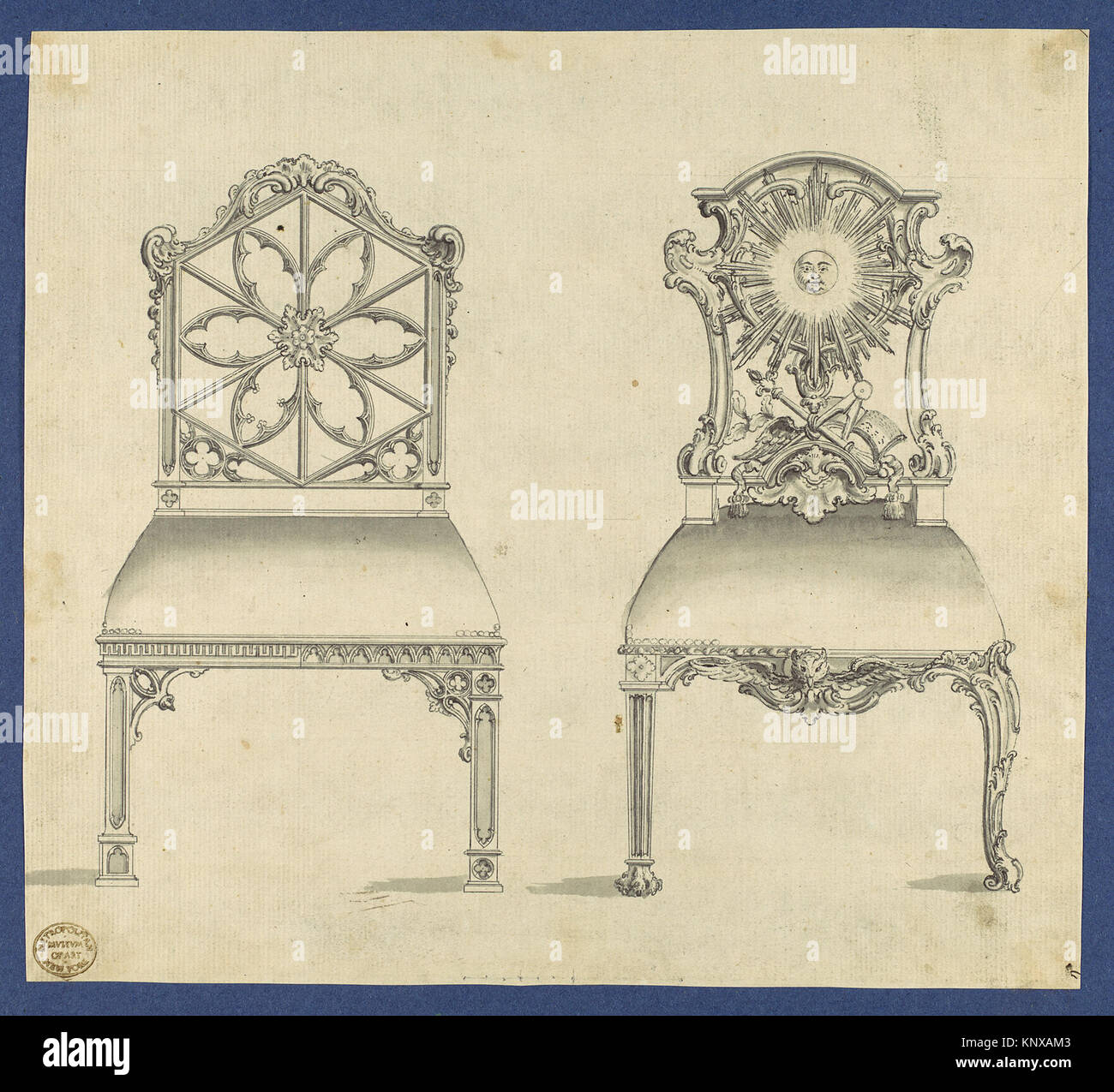 Chippendale drawings for chairs hi-res stock photography and images - Alamy