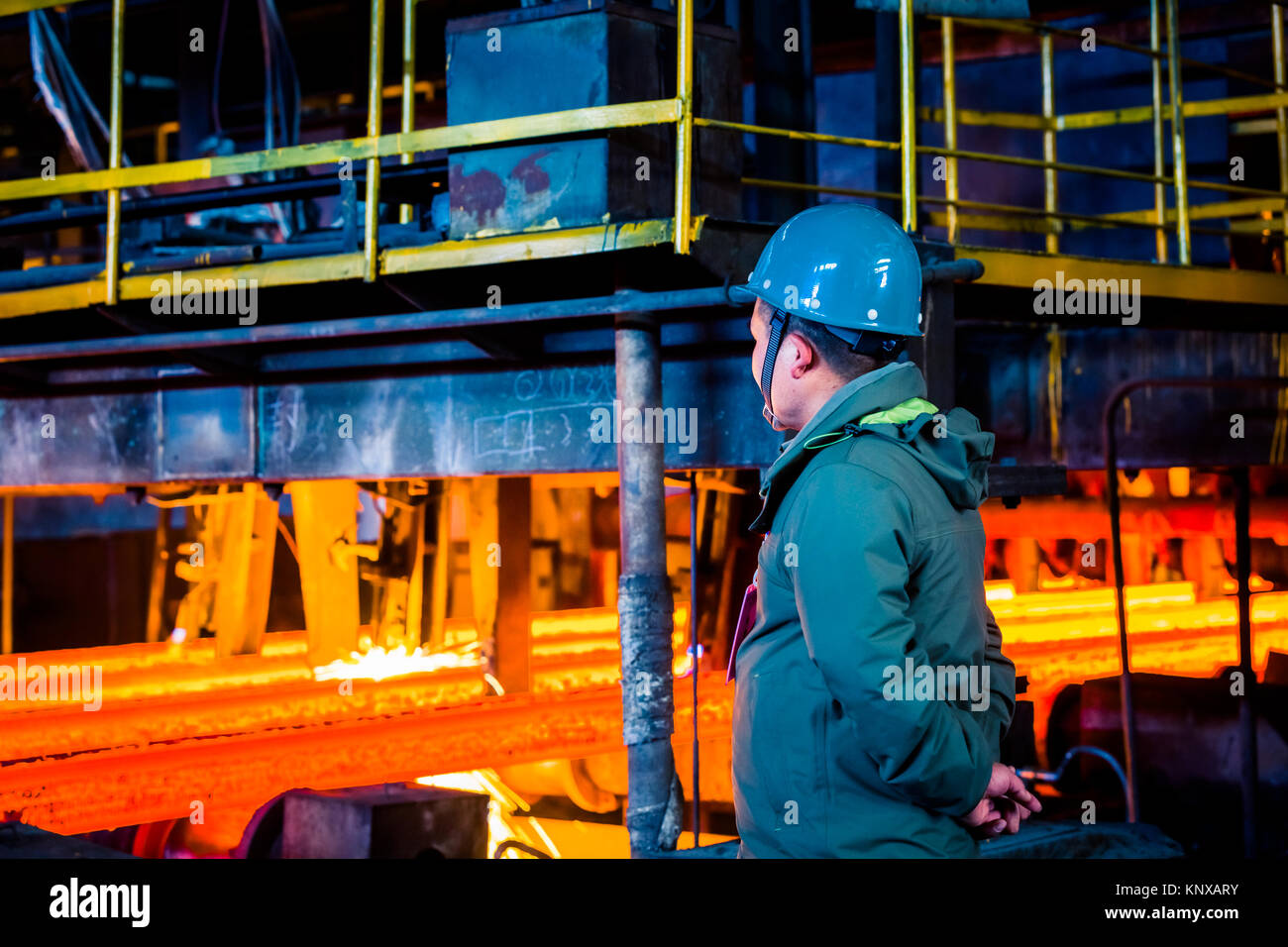 interior view of a steel factory,steel industry in city of China Stock ...
