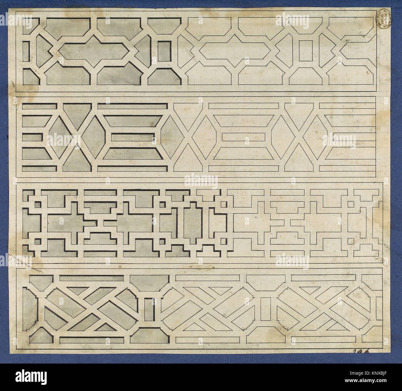 This illustration features fret designs by Thomas Chippendale, dating ...
