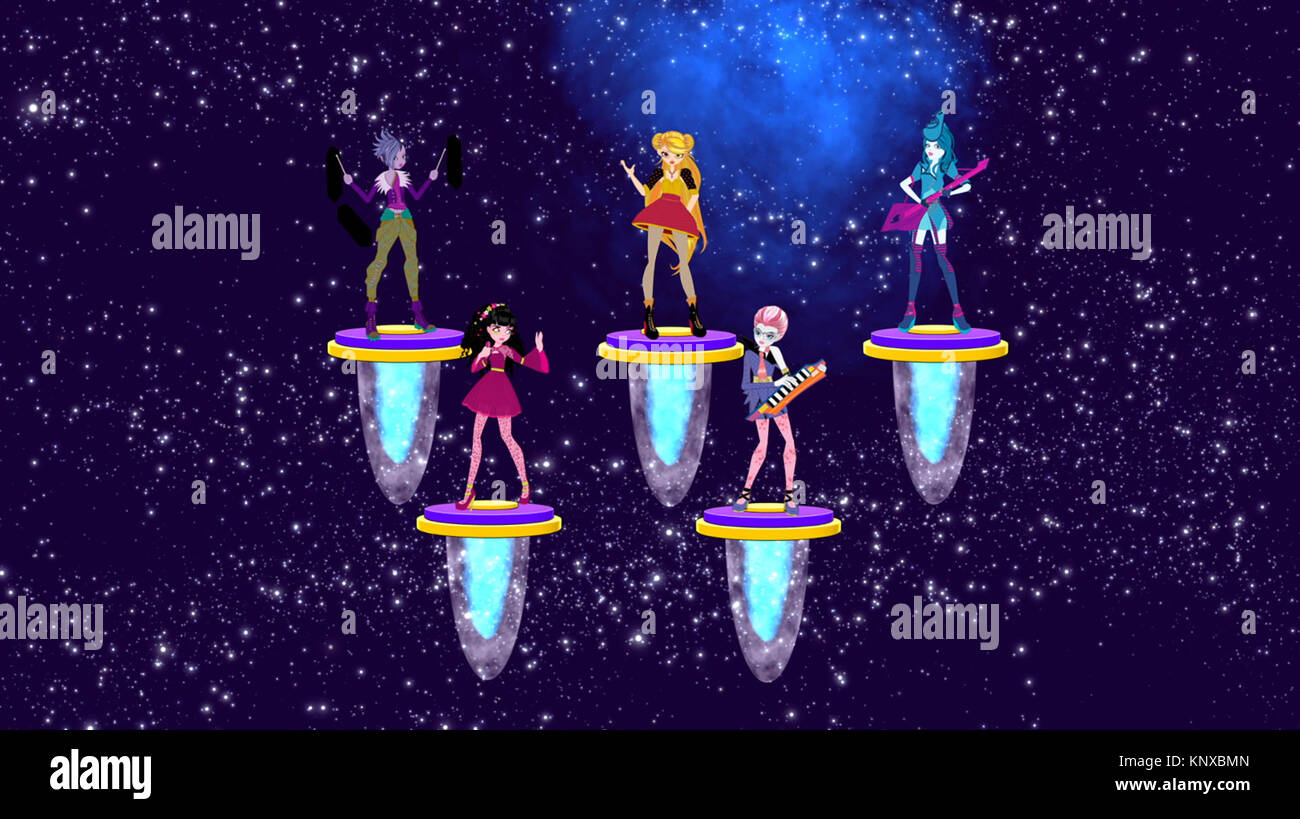 SPACEPOP: NOT YOUR AVERAGE PRINCESSES, from left, Juno (voice: Phillipa ...