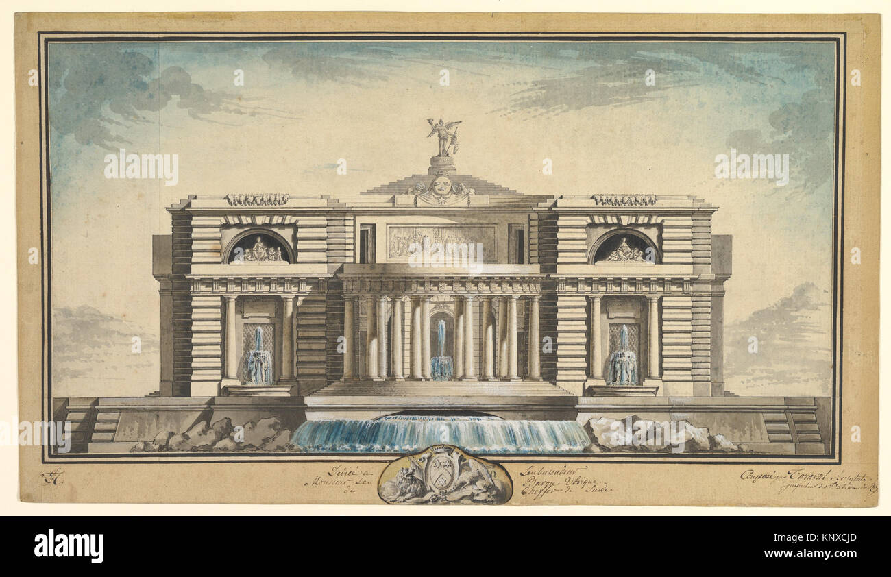 Design for a Neoclassical Building, Thought to be a School of Arts for ...