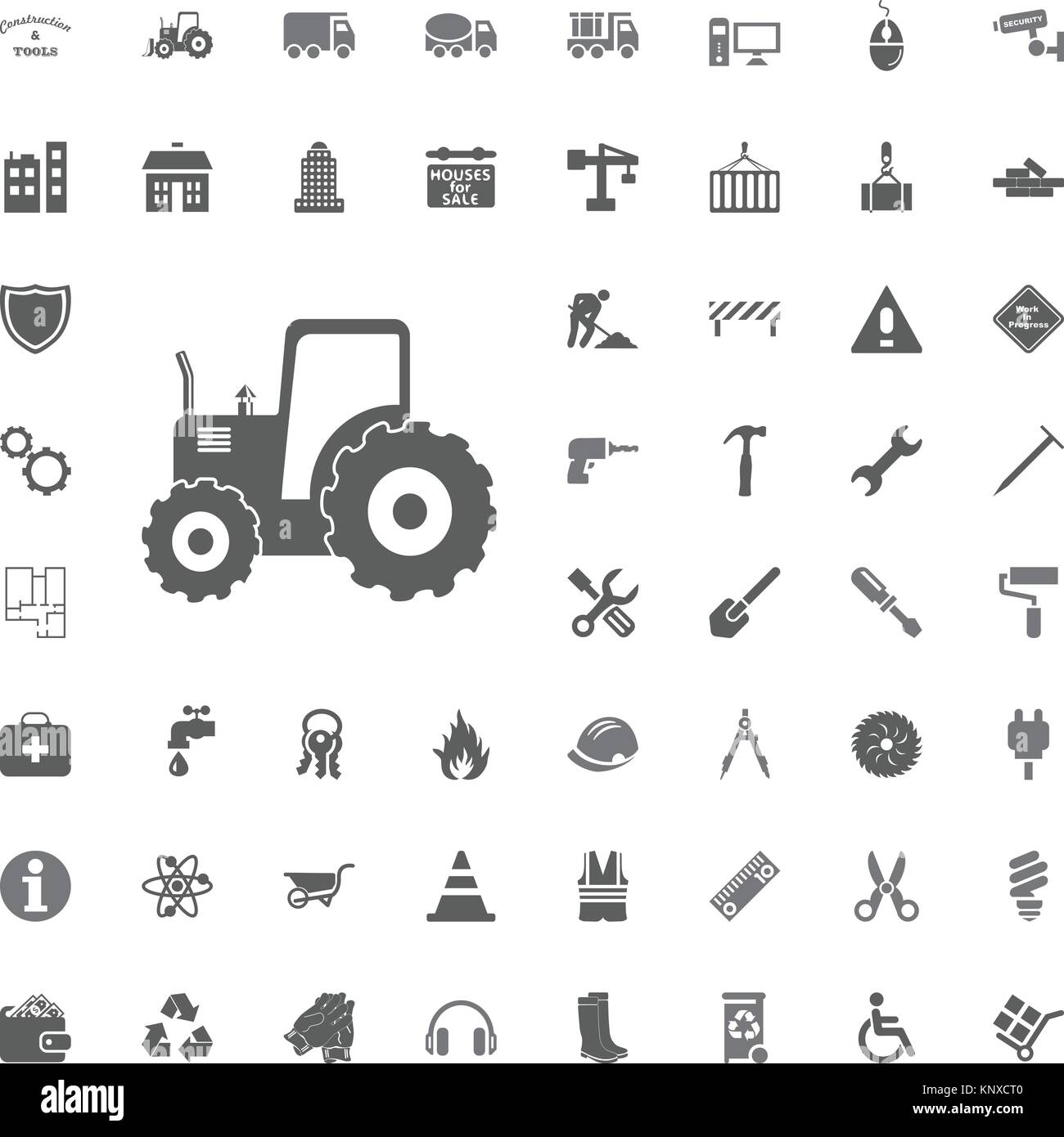 Tractor warning Stock Vector Images - Alamy