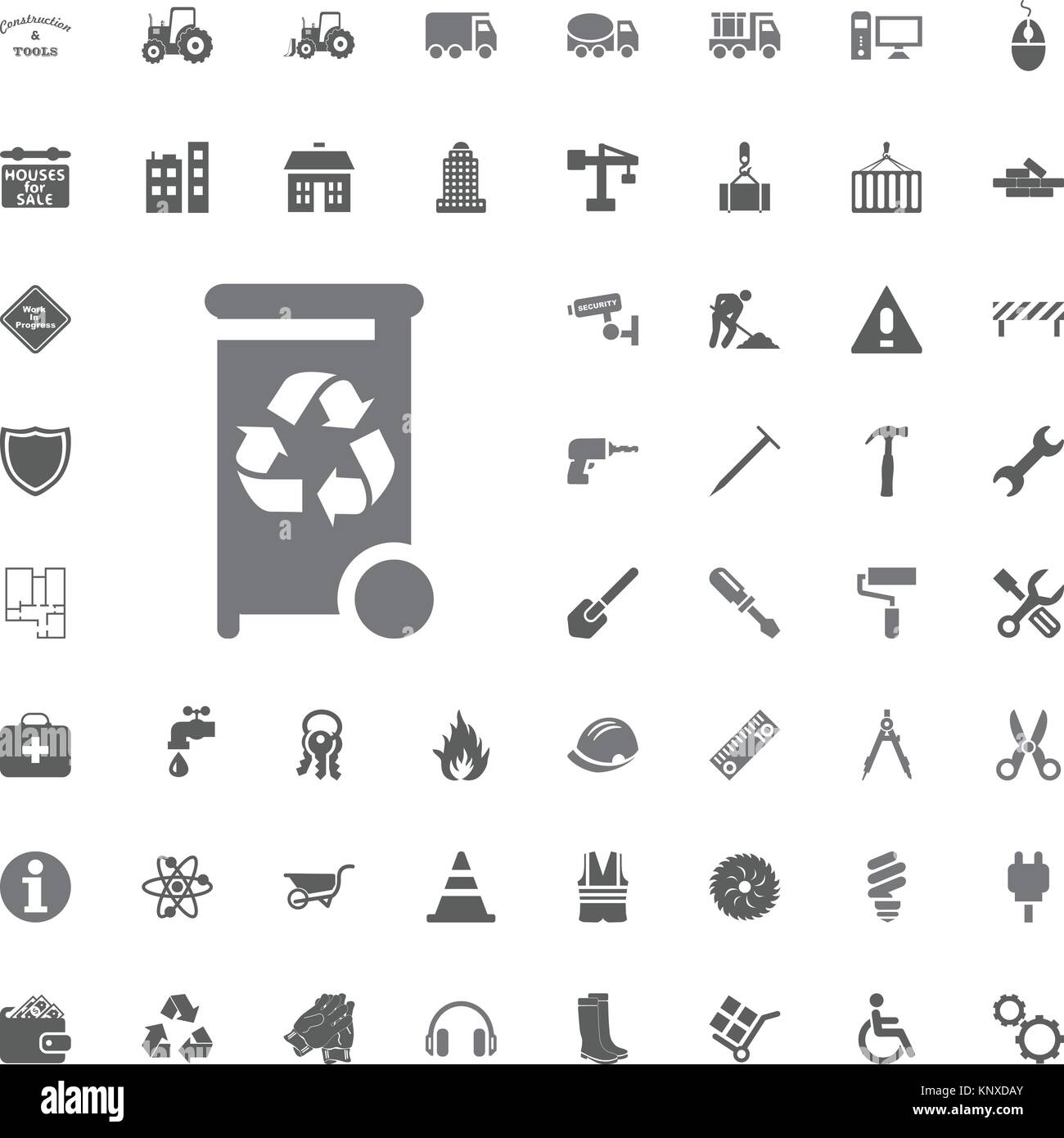 Recycle icon. Construction and Tools vector icons set Stock Vector ...