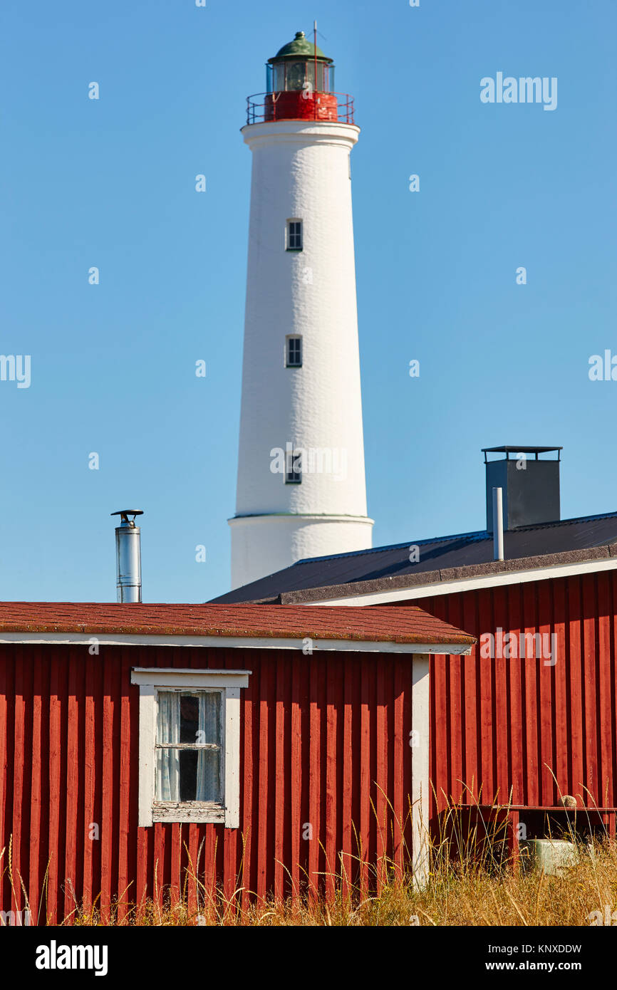 Lighthouse at Hailuoto island. Marjaniemi beach. Finland coastline ...