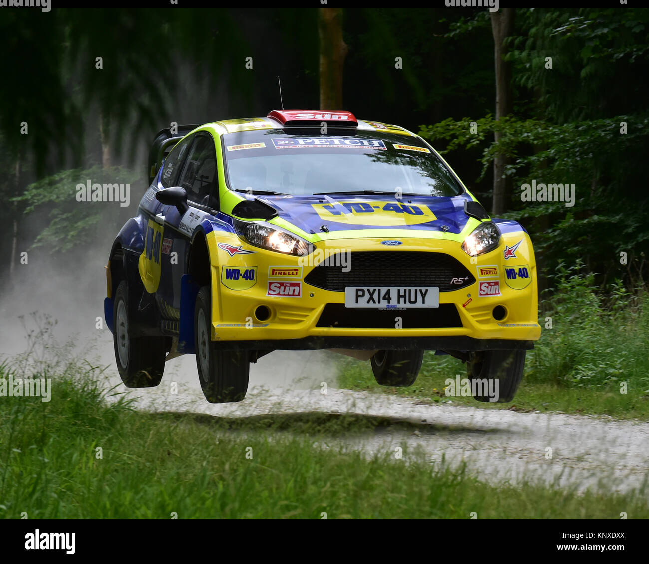Rob Gill, Ford Fiesta R5, PX 14 HUY, Forest rally stage, Goodwood FoS ...