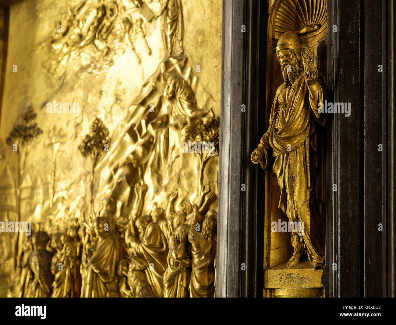 Ghiberti’s Gates of Paradise close-up in Museo dell’Opera dell Duomo ...