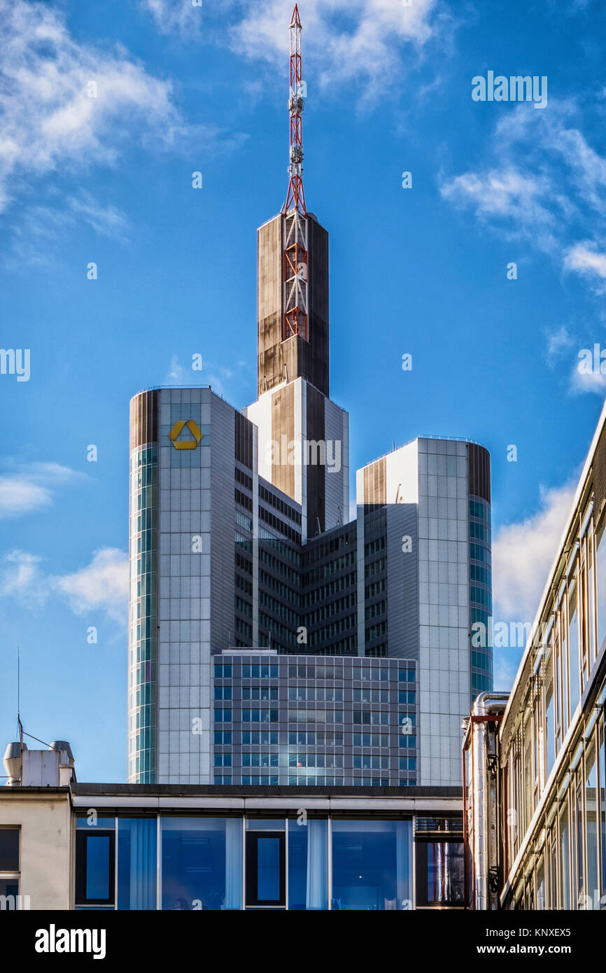Frankfurt,Germany.Commerzbank Tower modern steel & glass high-rise ...