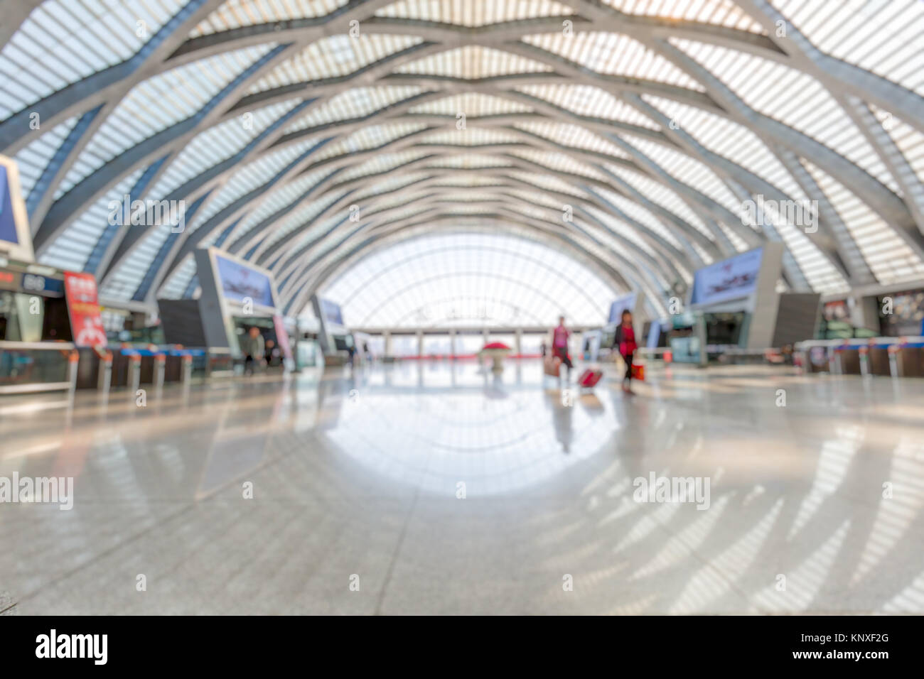 modern hallway of airport or subway station in city of China Stock ...