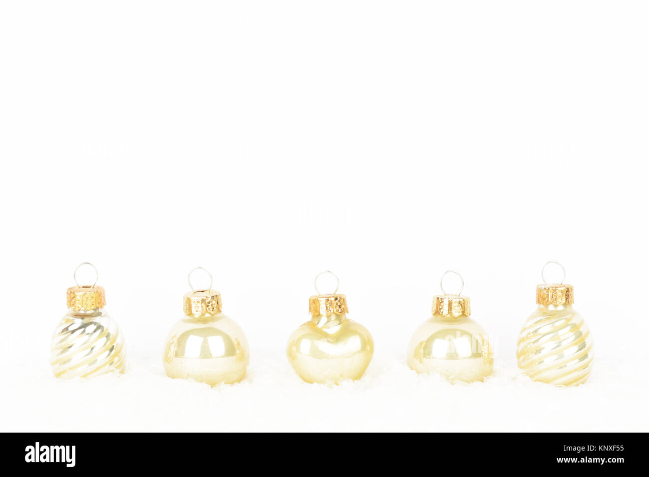 Christmas background with white christmas tree ball on glitter. Holiday ...