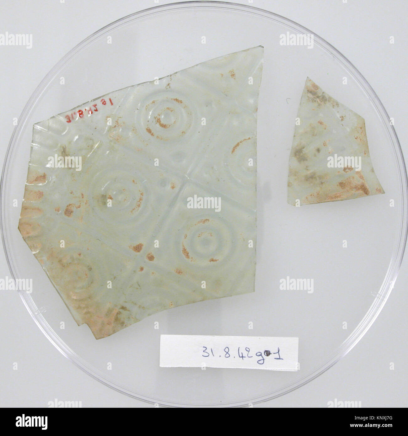Illustration of ancient glass fragments showing material, shape, and ...