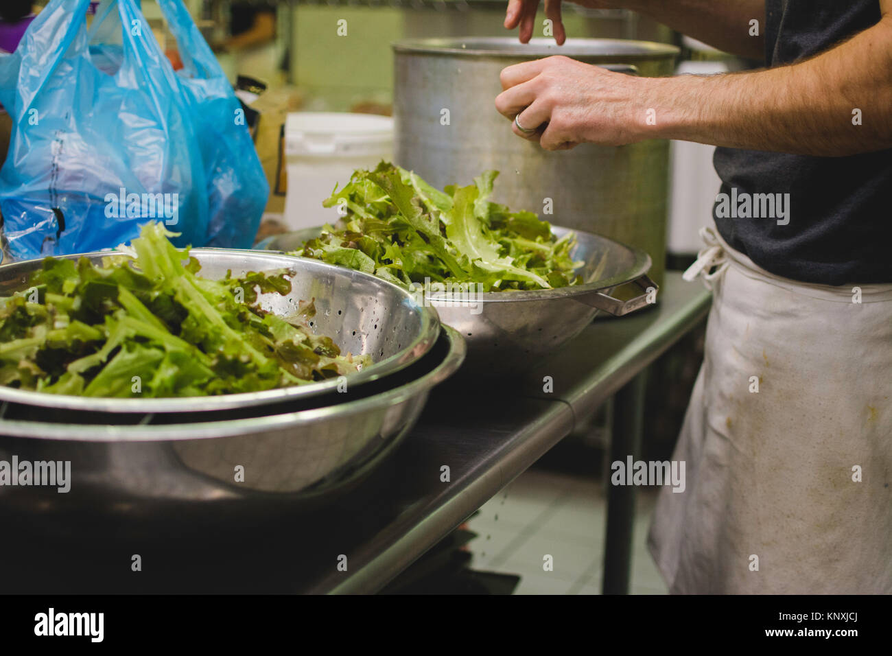 Food being prepared in a restaurant Stock Photo - Alamy
