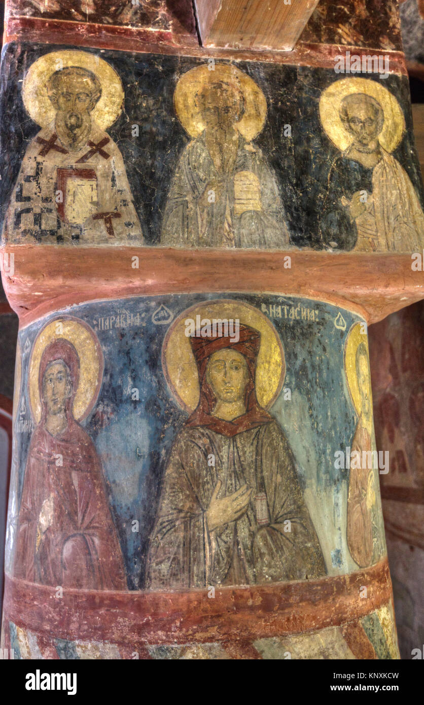 Frescos, Cathedral of the Nativity, Zverin Monastery, UNESCO World ...