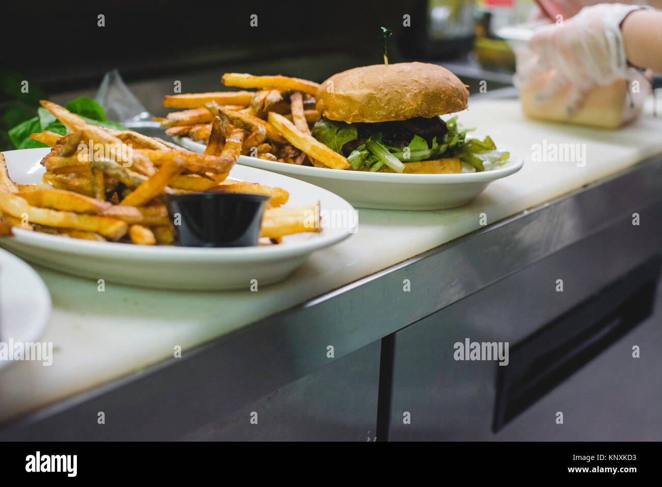 Food being prepared in a restaurant Stock Photo - Alamy