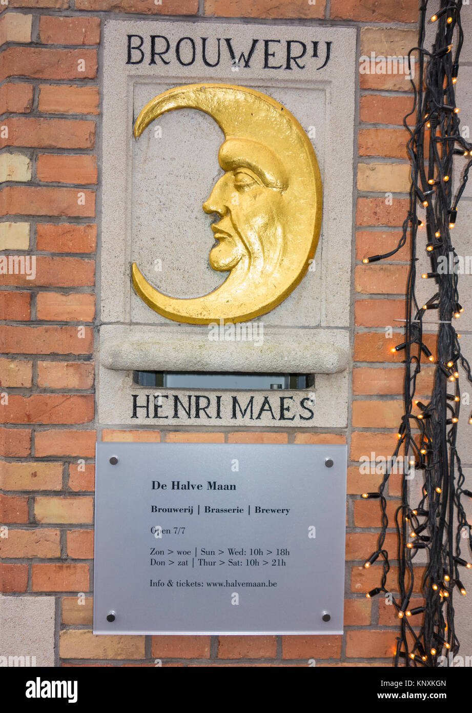 De halve maan brewery bruges belgium Stock Photo - Alamy