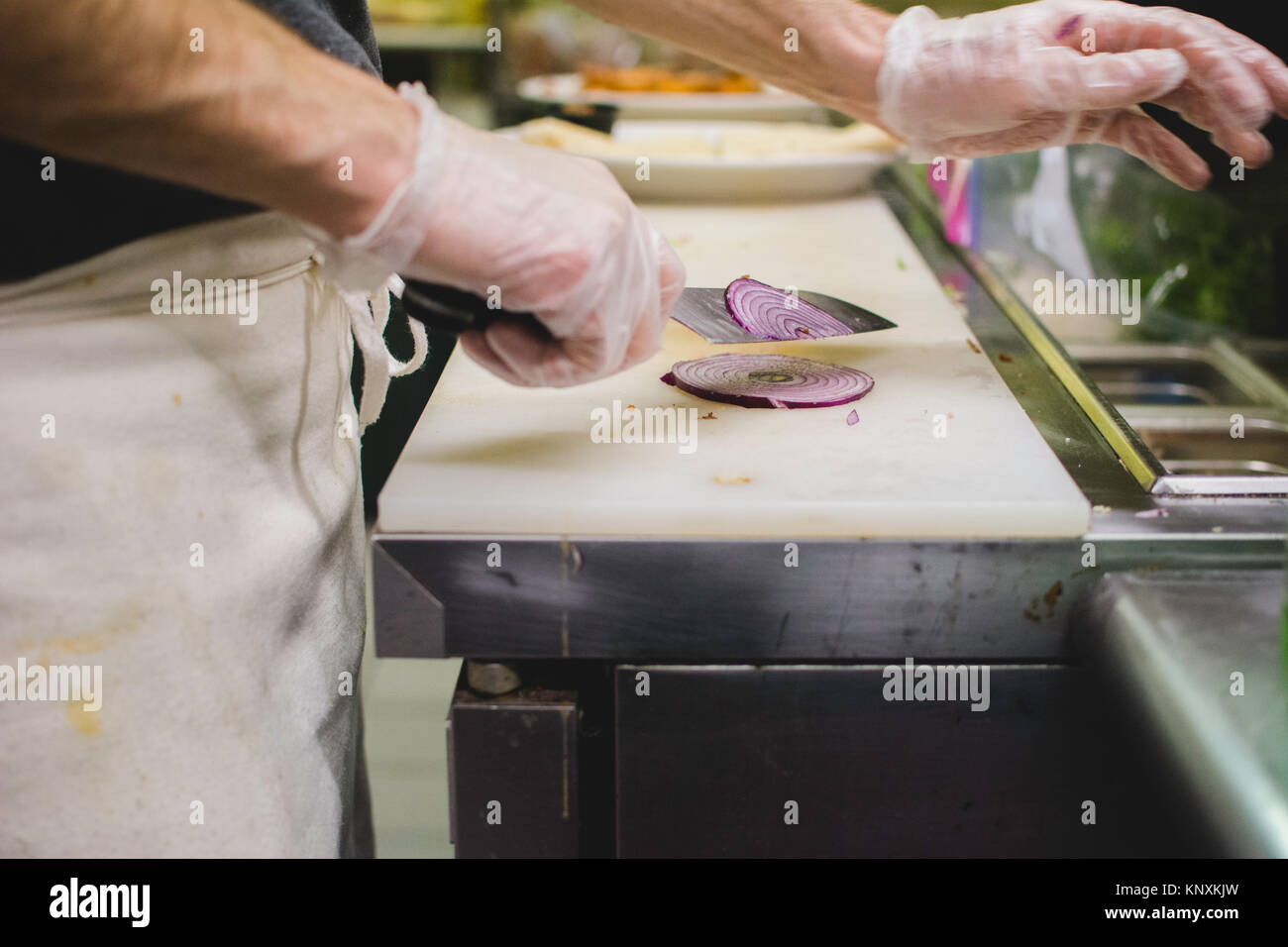 Food being prepared in a restaurant Stock Photo - Alamy