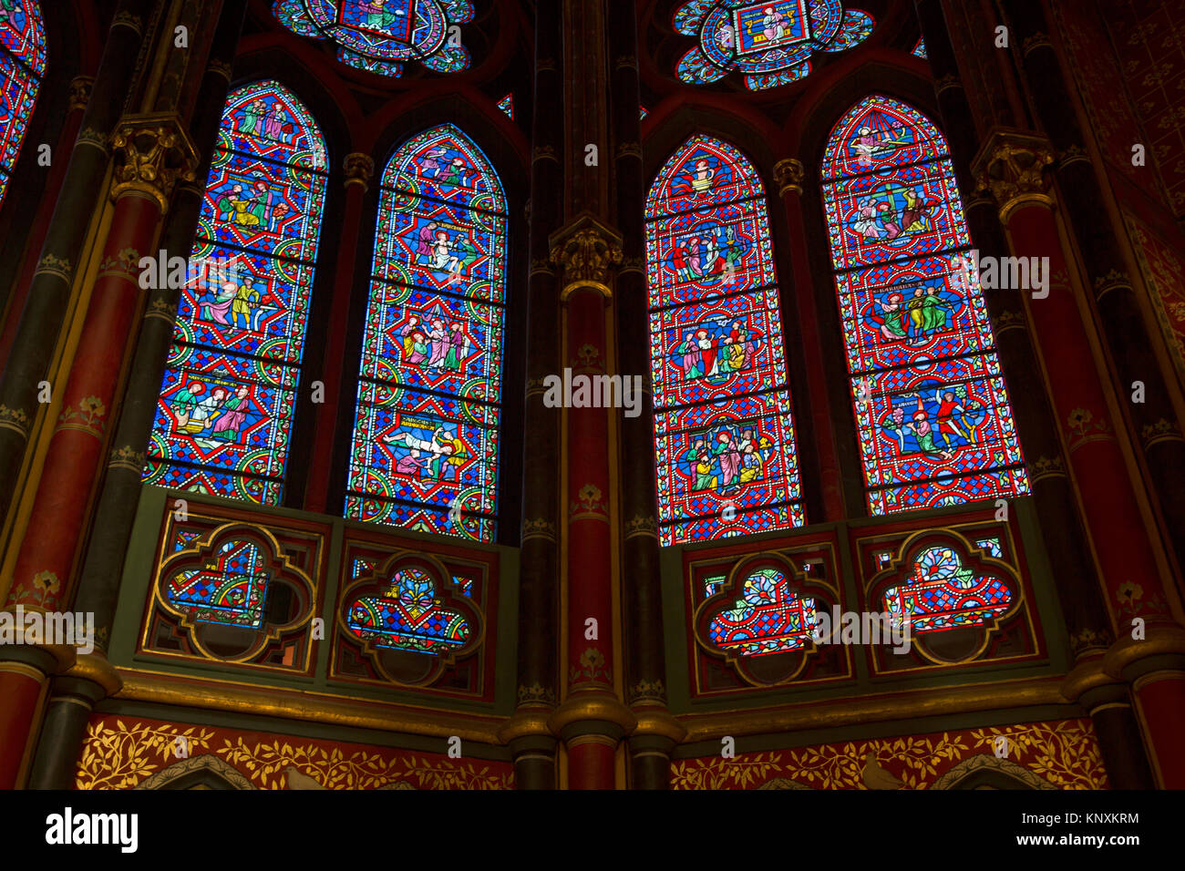 Stained Glass Window, Cathedral Church; Bayonne; France Stock Photo - Alamy