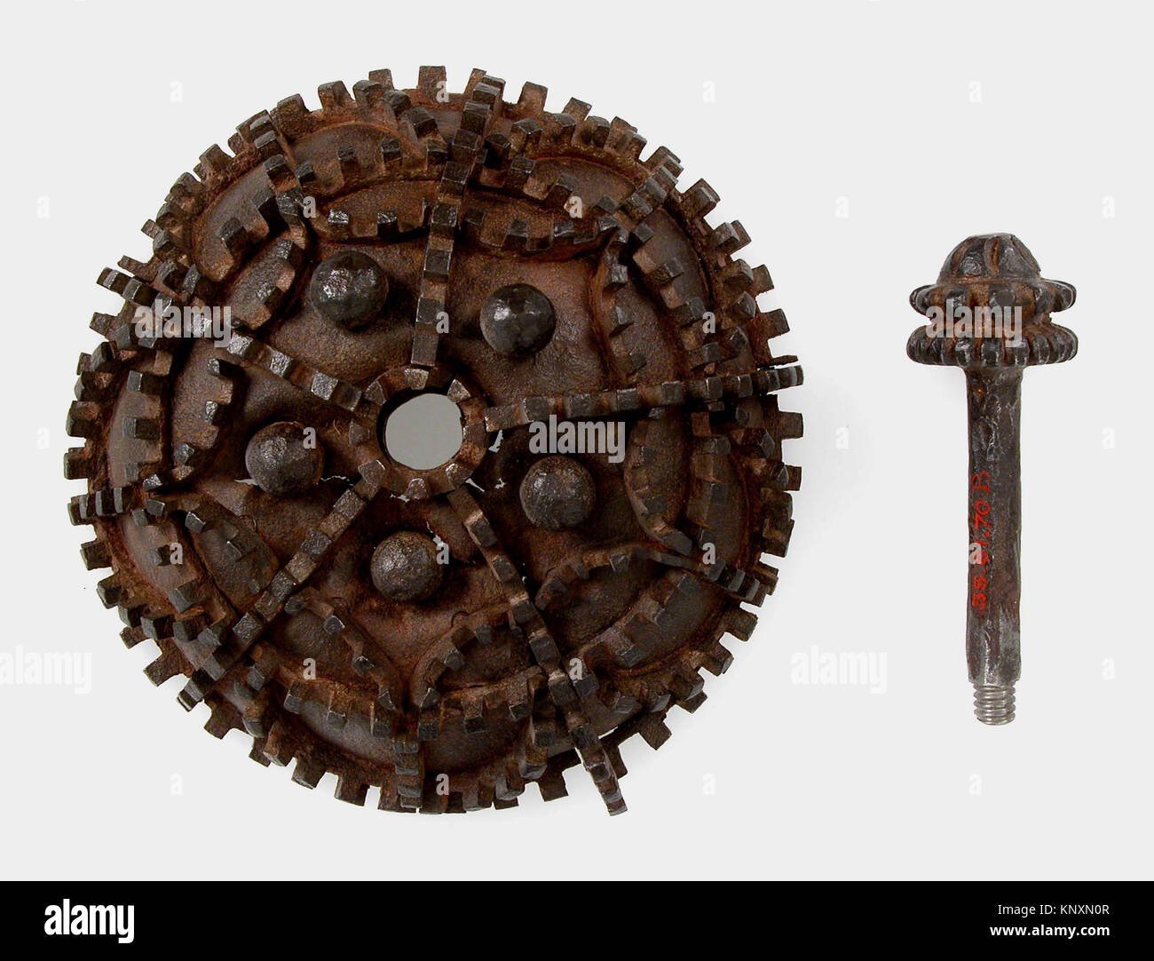 Museum-preserved 15th–16th century European iron door boss, documented ...