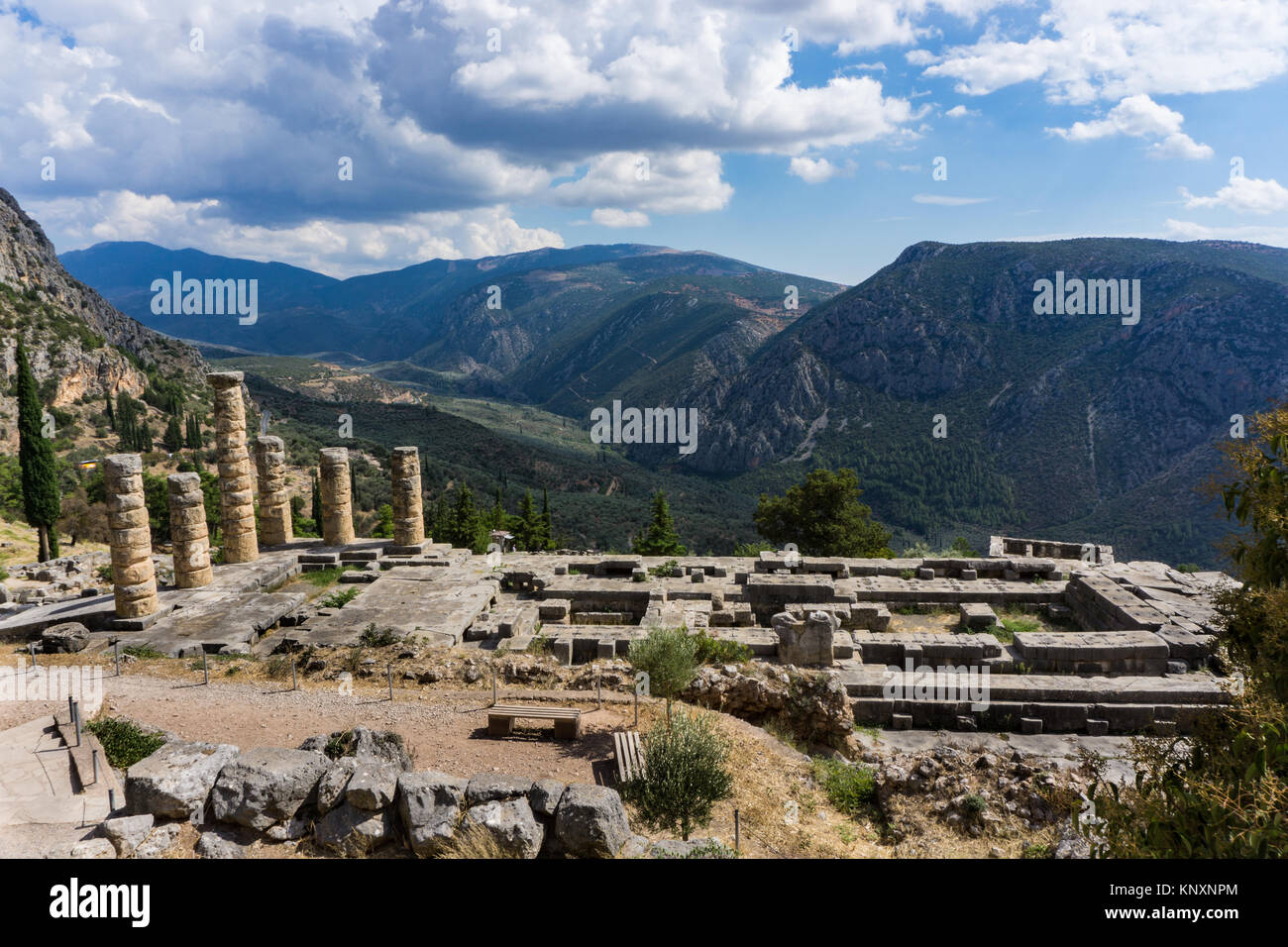 Temple of Apollo at Delphi in Greece Stock Photo - Alamy