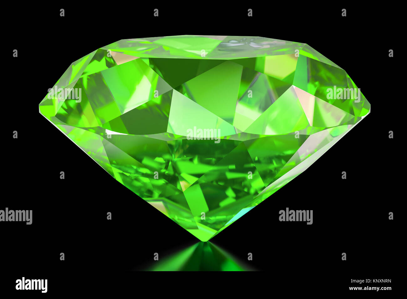 Emerald, 3D rendering isolated on white background Stock Photo - Alamy