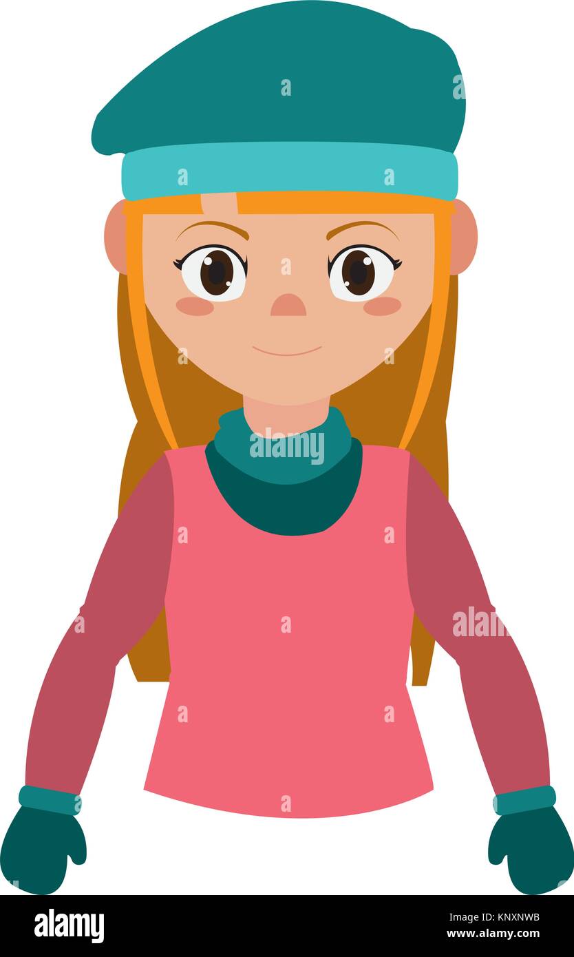 Girl with winter cloth design Stock Vector Image & Art - Alamy