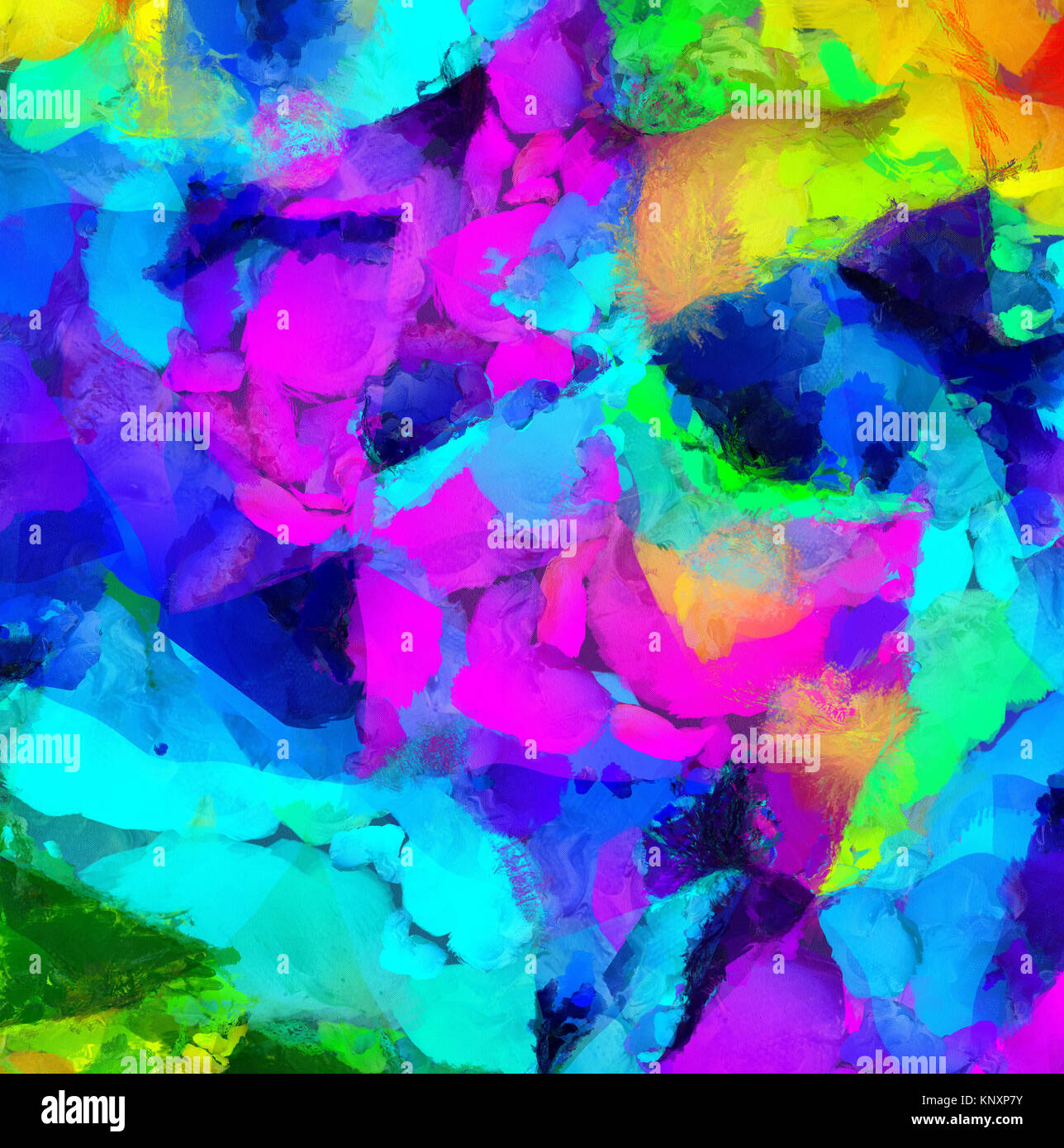 Colorful Abstract Painting. 3D rendering Stock Photo - Alamy