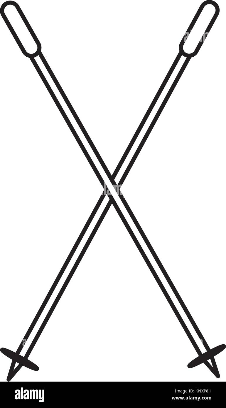 Leisure ski poles Stock Vector Images - Alamy