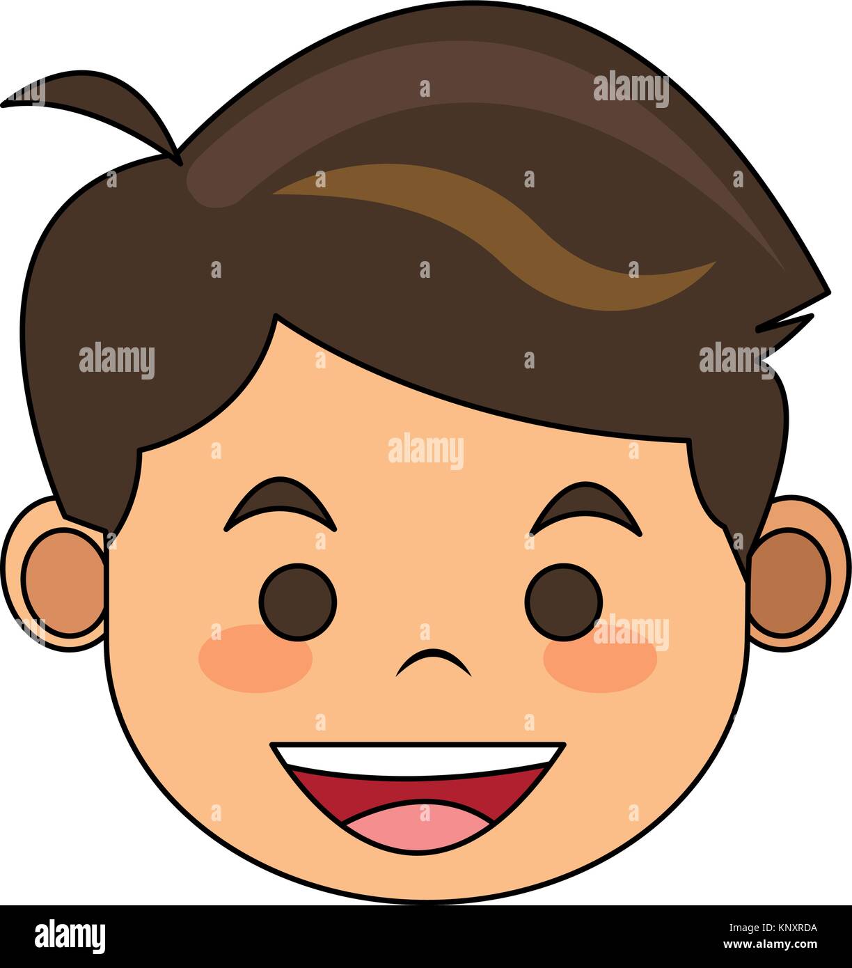 Boy smiling cartoon icon vector illustration graphic design Stock ...