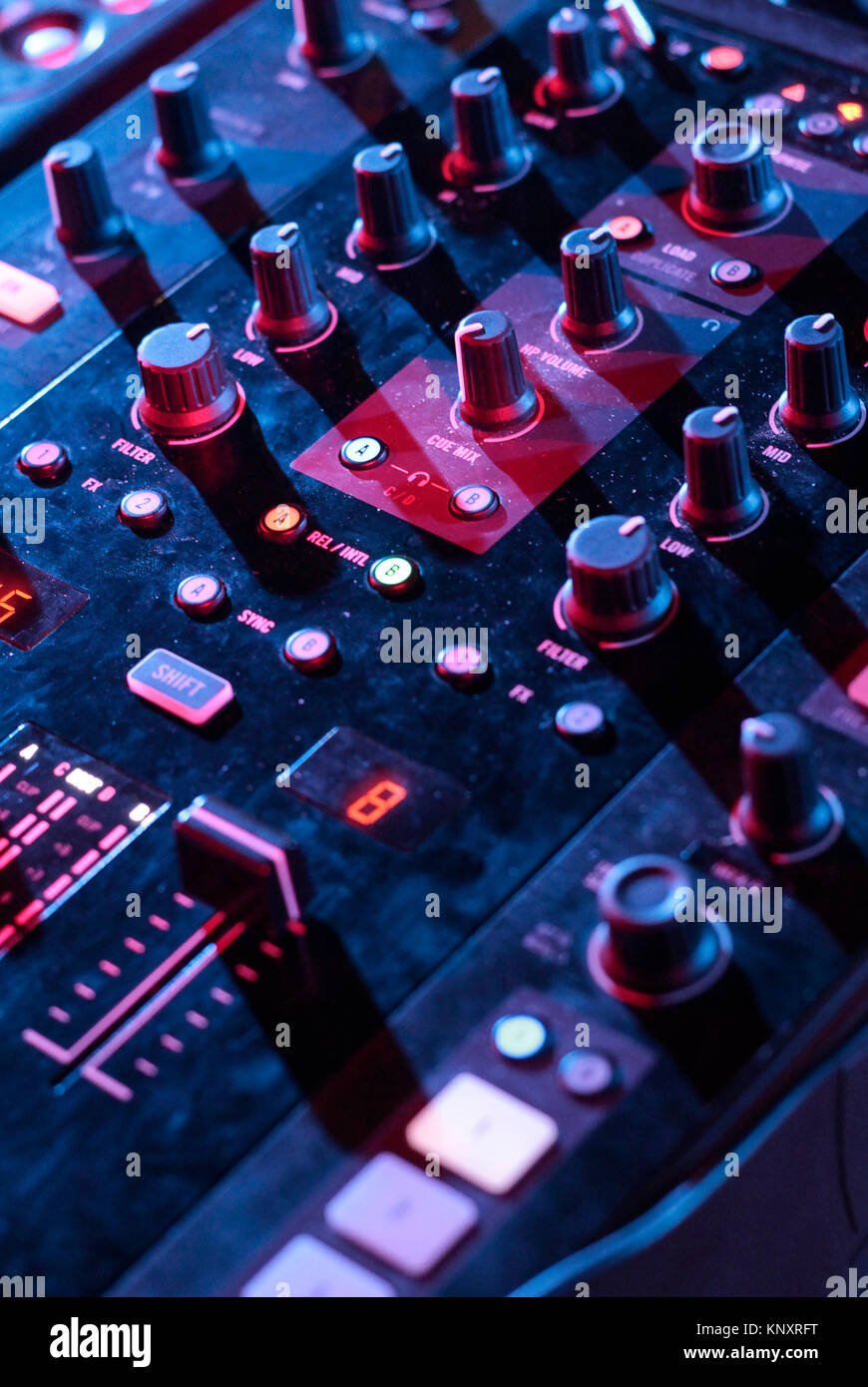 The mixer Panel to create electronic music Stock Photo - Alamy