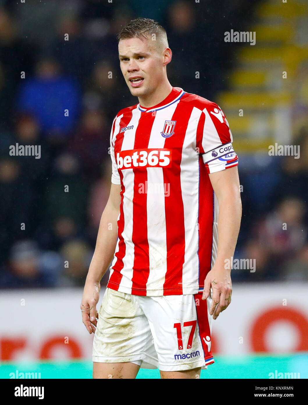 Stoke City's Ryan Shawcross gestures during the Premier League match at ...