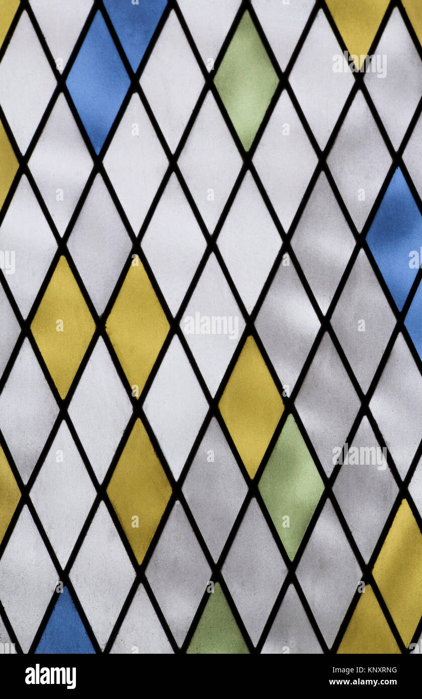 Blue stained glass window diamond hi-res stock photography and images ...