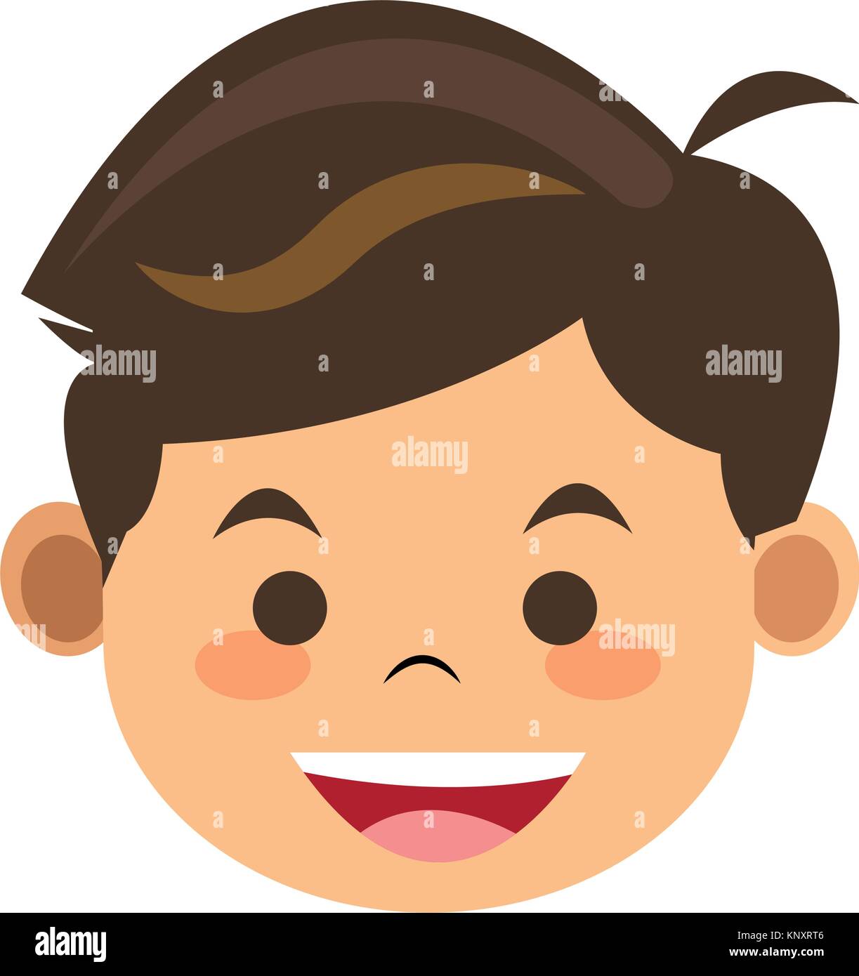 Boy smiling cartoon icon vector illustration graphic design Stock ...