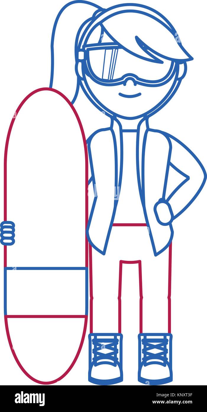 Girl snowboard design Stock Vector Images - Alamy