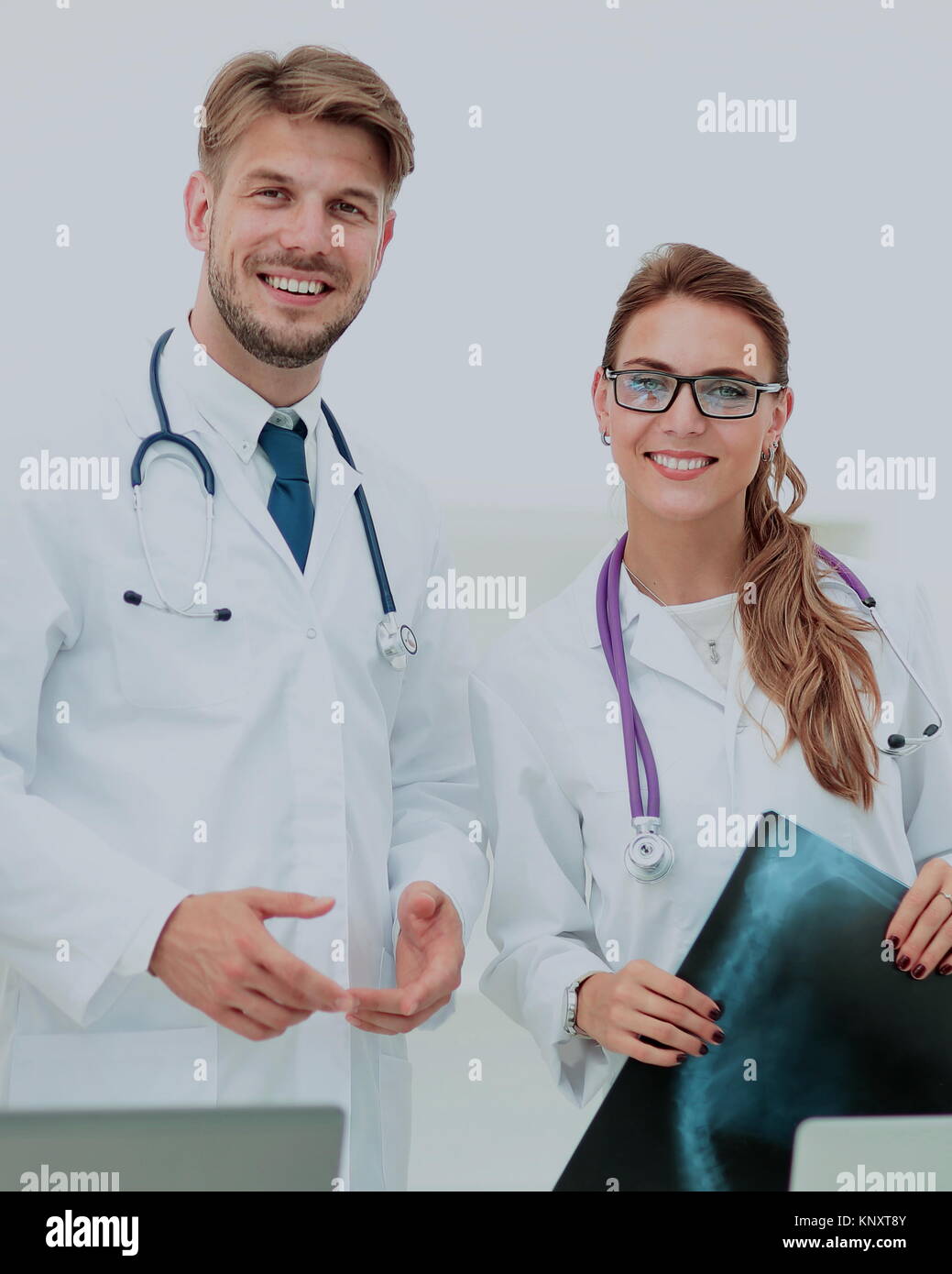 A group of the young successful doctors Stock Photo - Alamy