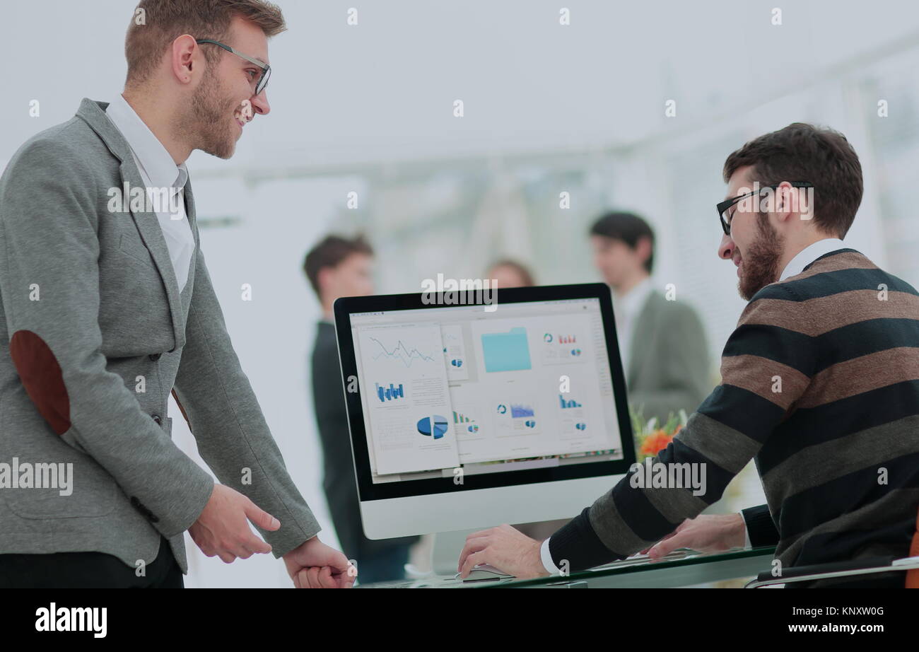 Group of busy business people working in office Stock Photo - Alamy