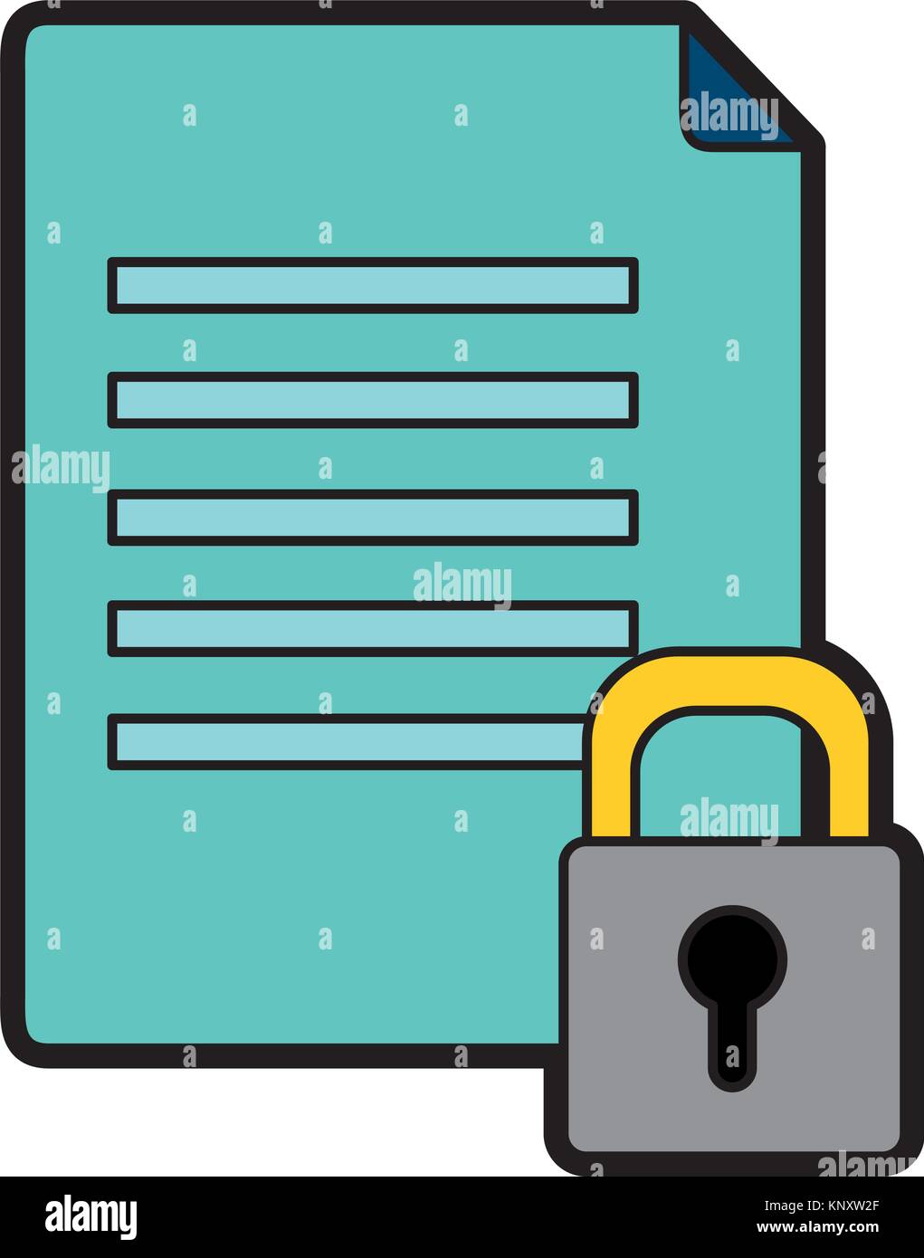 Document and padlock design Stock Vector Image & Art - Alamy