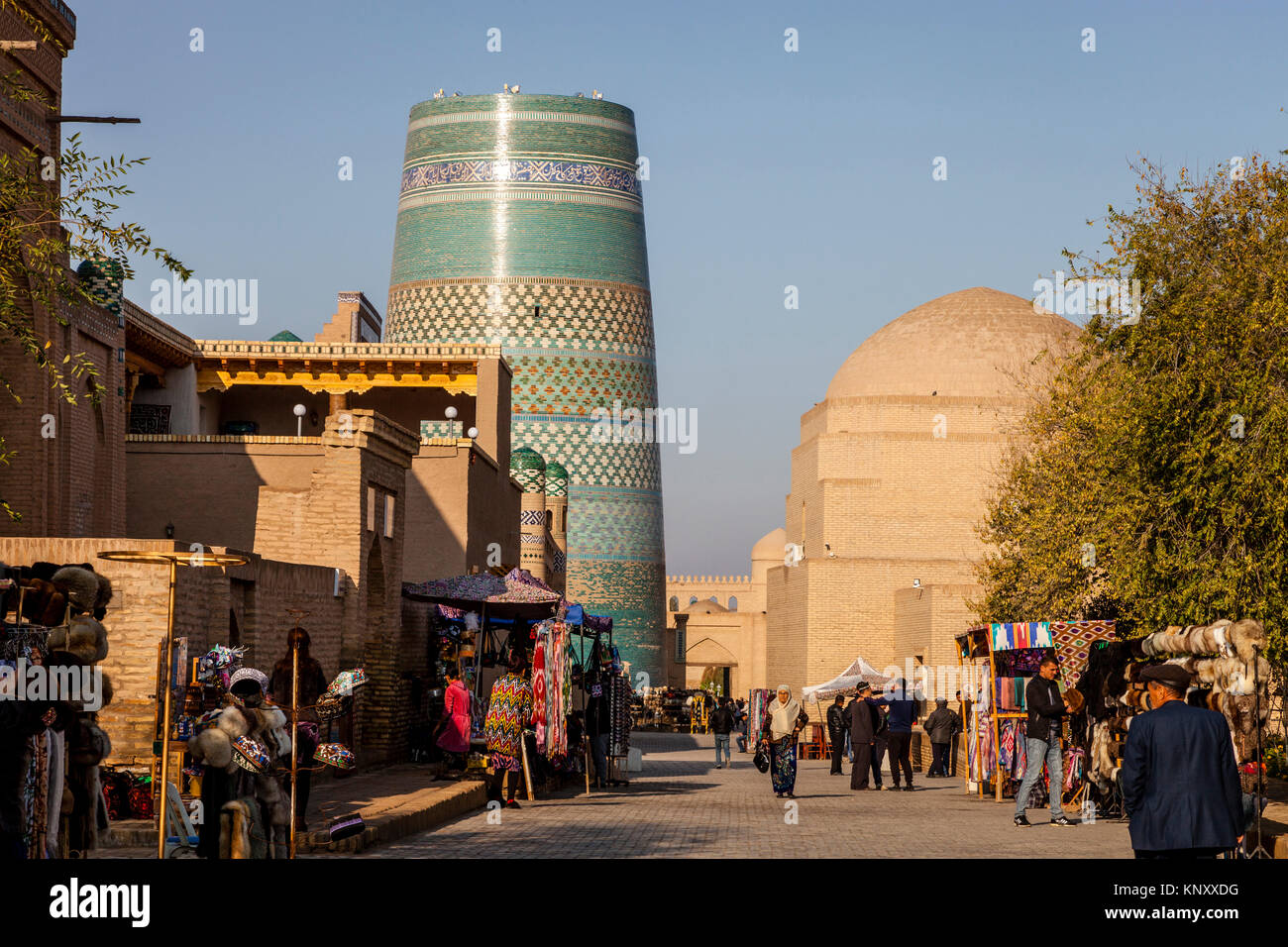 The Kalta Minar and Old City Streets, Khiva, Uzbekistan Stock Photo - Alamy