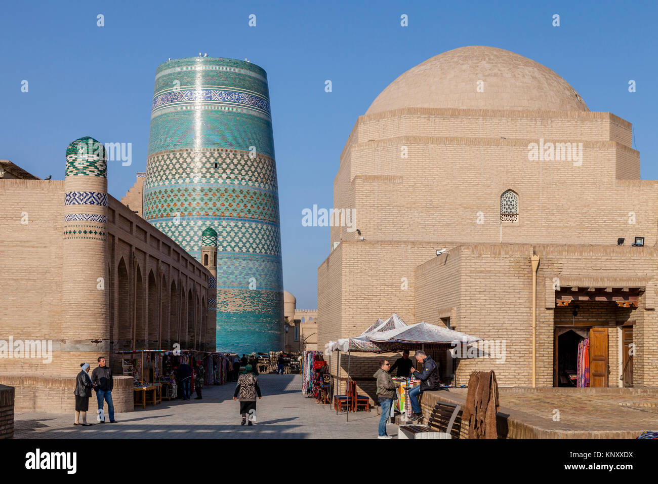The Kalta Minar and Old City Streets, Khiva, Uzbekistan Stock Photo - Alamy