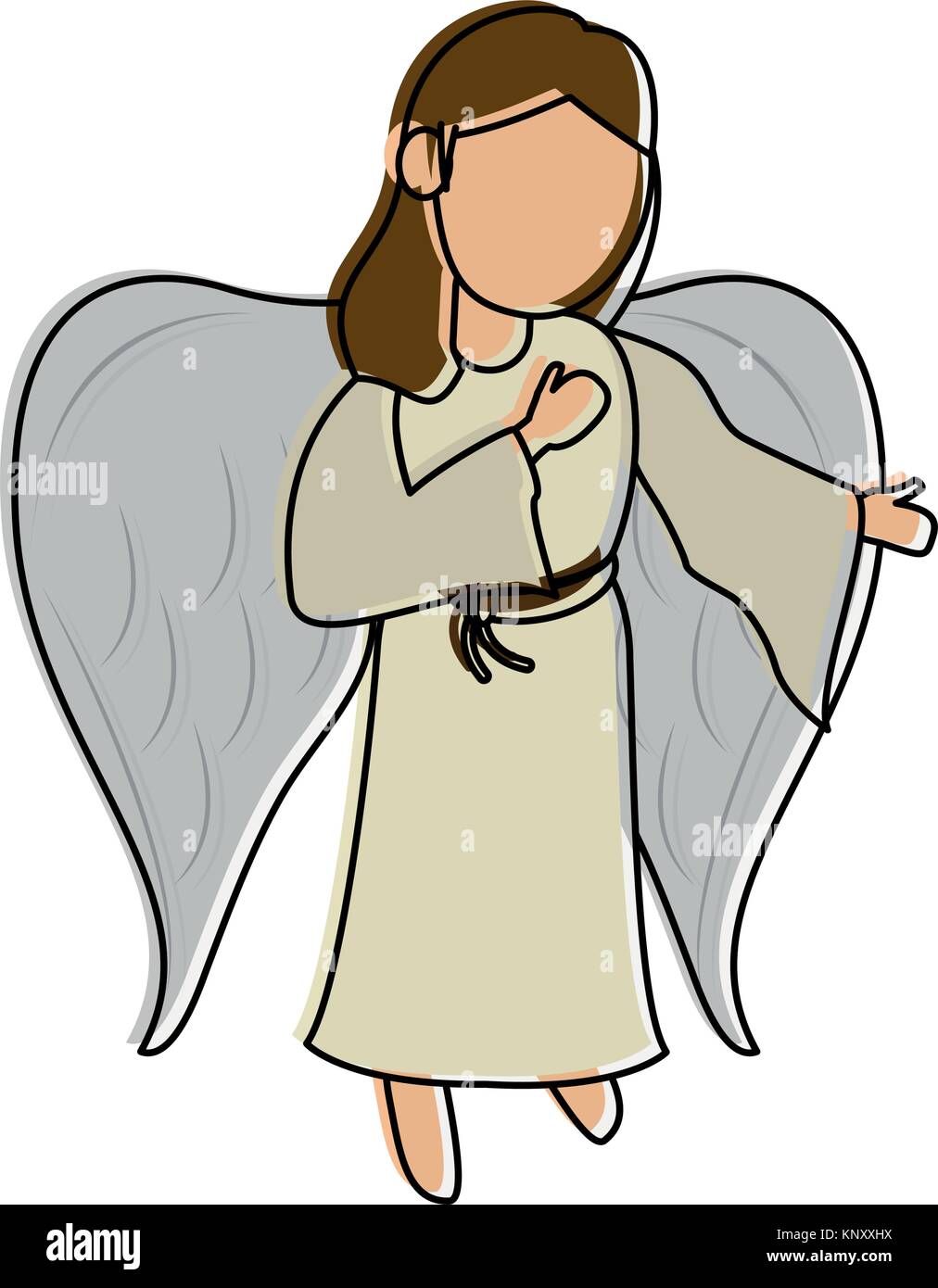 Beautiful angel cartoon icon vector illustration graphic design Stock ...