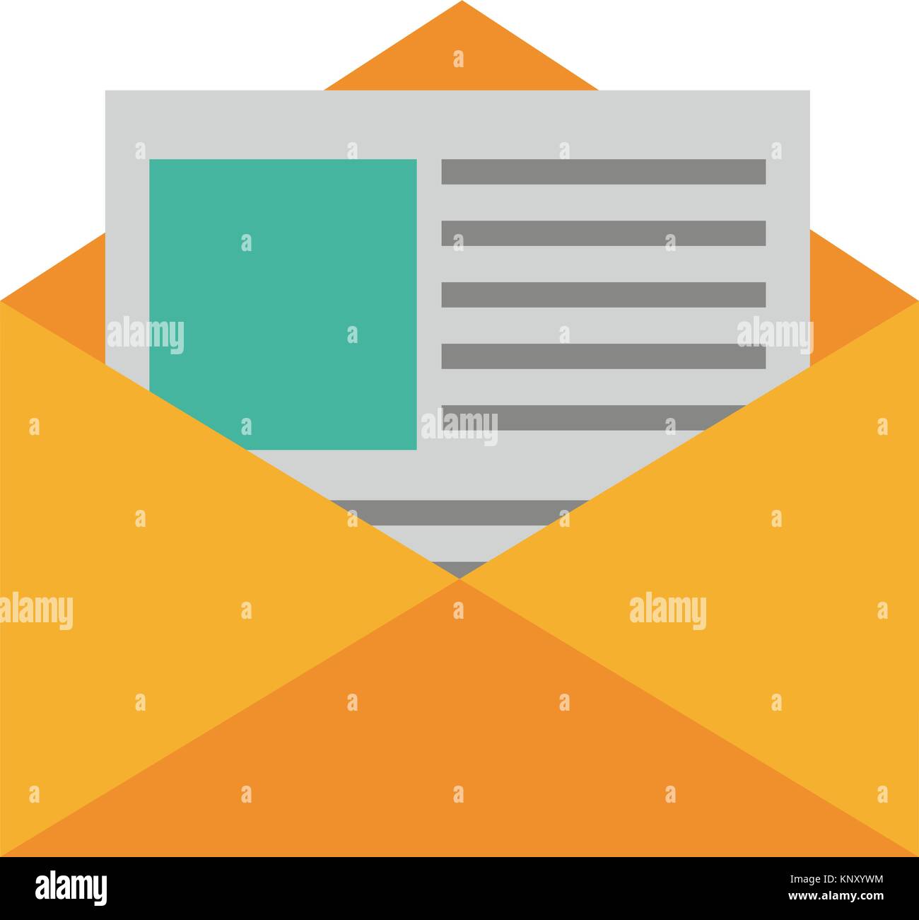 Envelope open symbol Stock Vector Image & Art - Alamy