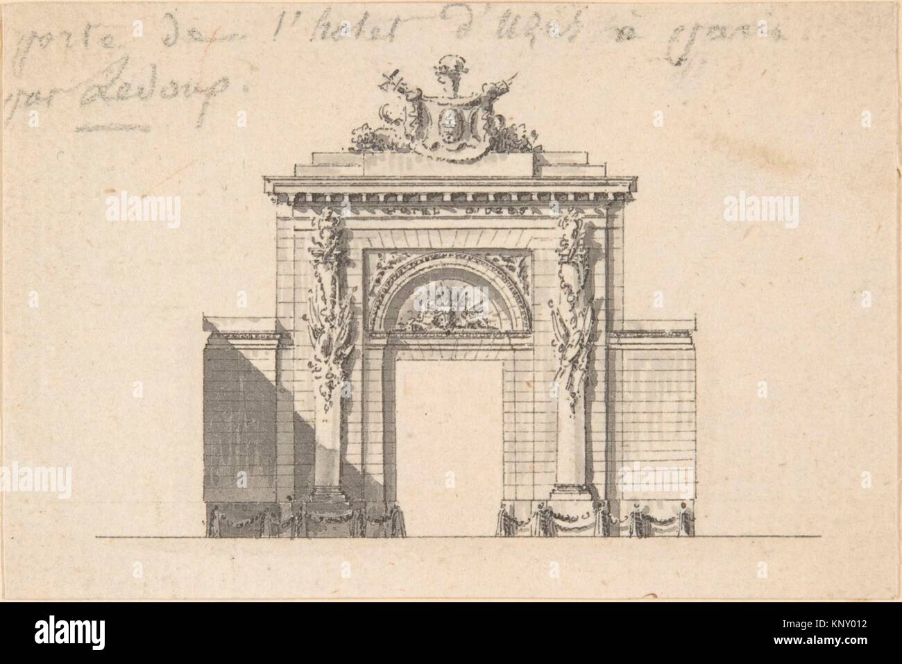 Portal of the Hôtel d´Uzès by Ledoux. Artist: Anonymous, French, 18th ...